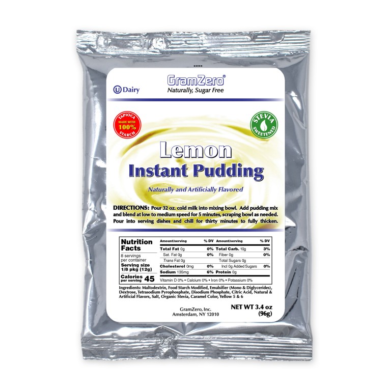 MIX, PUDDING INSTANT LEMON SUGAR-FREE POUCH SHELF STABLE – 24/3.4 OZ ...