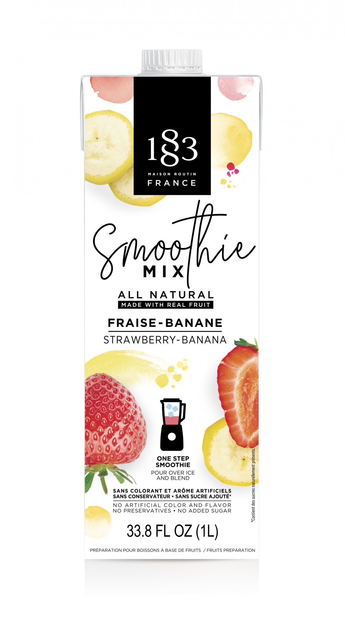 SMOOTHIE, STRAWBERRY BANANA NO-SUGAR-ADDED NON-DAIRY ASEPTIC CARTON ...