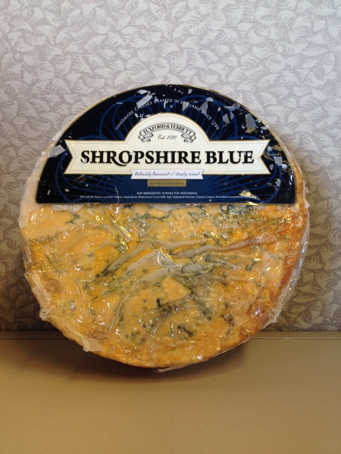 CHEESE, BLUE SHROPSHIRE WHEEL IMPORTED ENGLAND REF – 4 LBA – Food ...