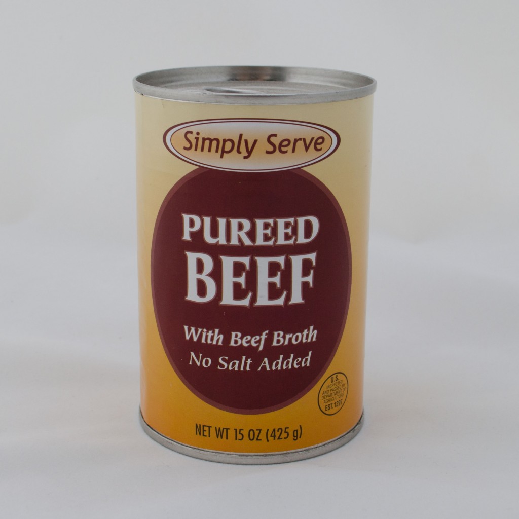 BEEF, PUREE NO SALT ADDED CAN SHELF STABLE – 6/15 OZ – Food Innovations